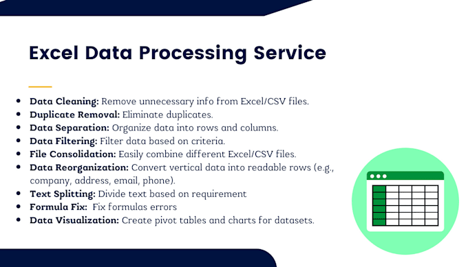 Ms excel data cleaning, formating and visualization by Alimendez36 | Fiverr