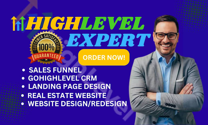 Build go high level real estate crm website gohighlevel landing page ...