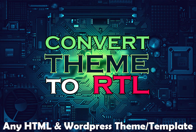 Rtl any wordpress or html theme, template, design by Deanos | Fiverr