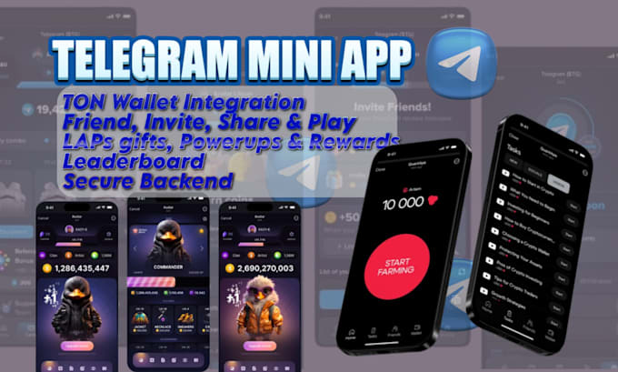 Build telegram mini app or telegram mini game like tapswap hamster kombat blum by Lengletj | Fiverr