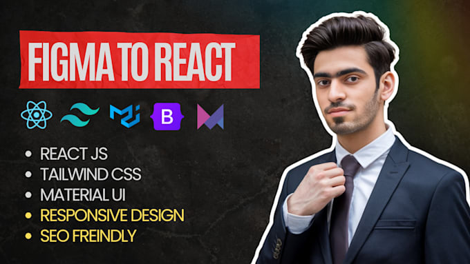 Convert figma to html, figma to react, figma to tailwind css landing ...