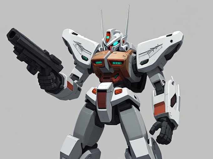 Draw mecha robot character design by Israurnett | Fiverr