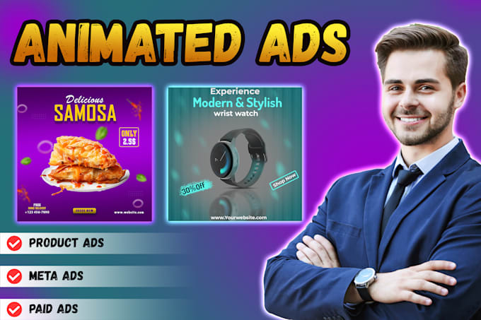 Create stunning animated gif product image ads, meta ads, paid ads by ...