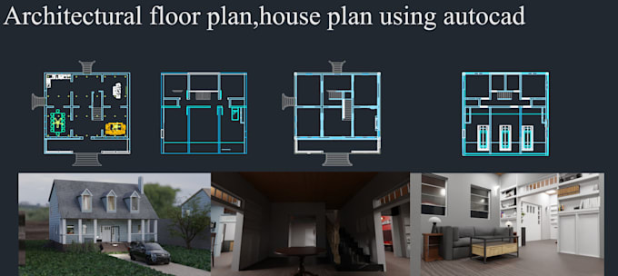 Be your draftsman for house floor plans in autocad by Imahmad245 | Fiverr