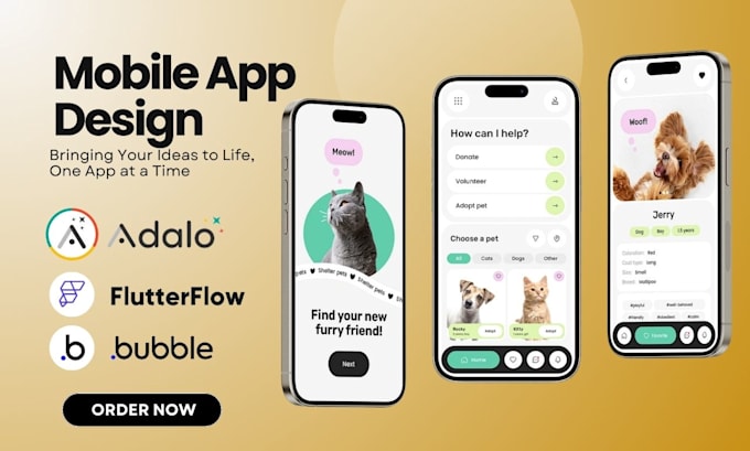 Build adalo mobile app bubble mvp flutterflow mvp adalo app design mobile app by Tifeh_12 | Fiverr