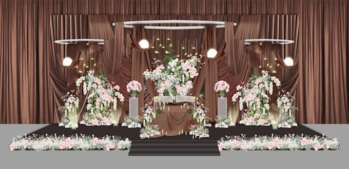Draw a custom wedding backdrop to visualize your decor concept by Bayu ...