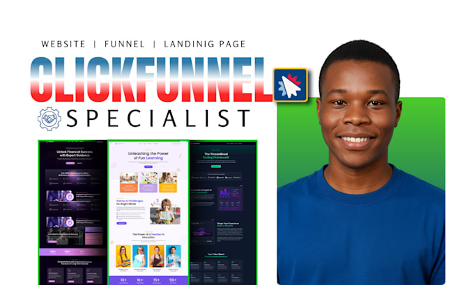 Build clickfunnel wesbite, high ticket converting sales funnel, ghl by ...