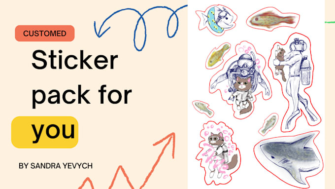Create custom sticker pack for you by Yeeevych | Fiverr