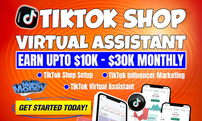Build influencer marketing tiktok shop tiktok affiliate virtual assistant by Successfulteam1 ...
