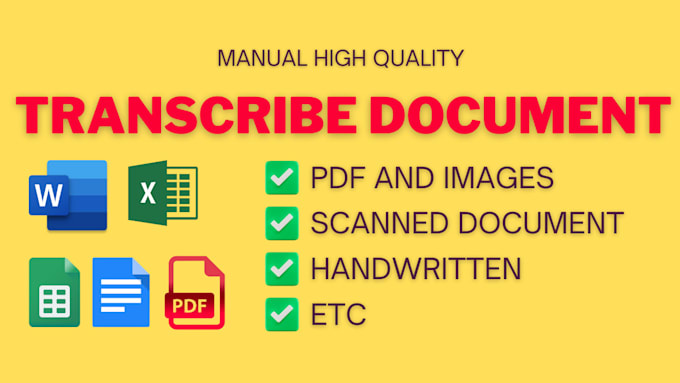 Retype or transcribe your documents by Annisameila_ | Fiverr