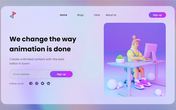 Do 3d interactive website 3d animated website 3d website animation with threejs by Ebenezer_ade0 ...