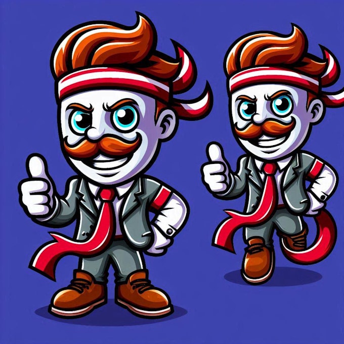 Design modern cartoon mascot logo, and caricature character by ...