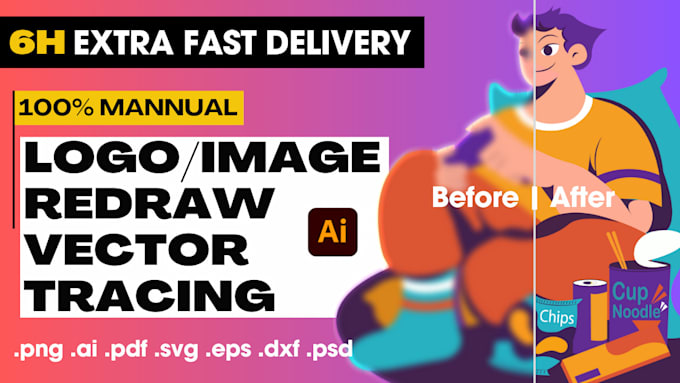 Vector tracing, recreate logo, image to vector file by Mavi_designer | Fiverr