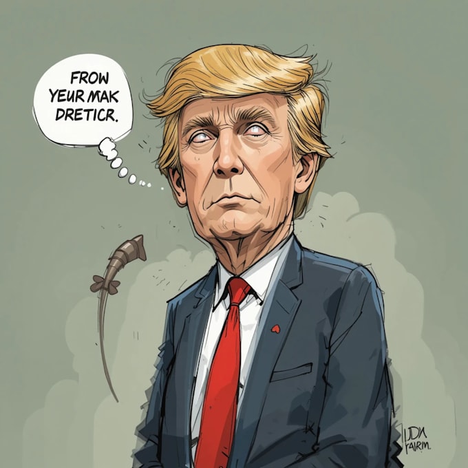 Draw political caricature and cartoon by Danebertj | Fiverr