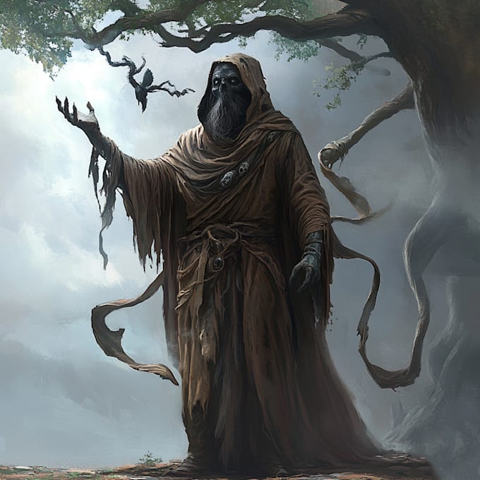 Make a unique fantasy, dnd character illustration by Heikae7 | Fiverr