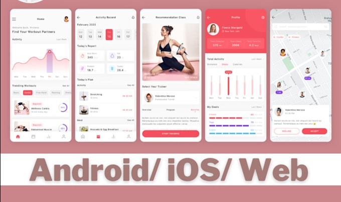 Build flutter mobile app development game app gym android ios app ...