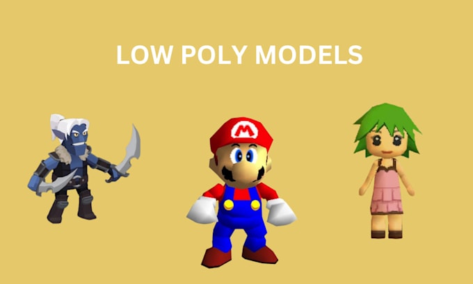 Create low poly model, billboard sprites, n64, ps1, pxs, retro, 32bits ...