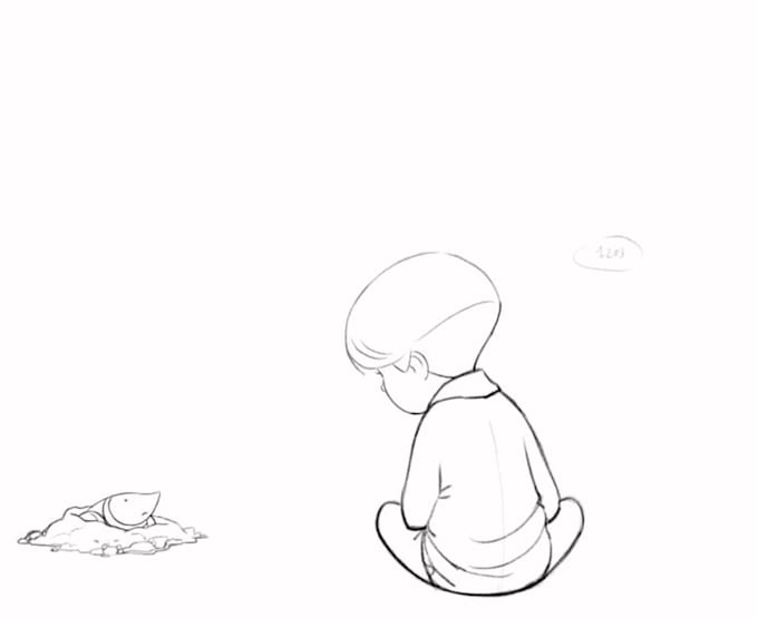 2d frame by frame animation, 2d line art animation pencil sketch by ...