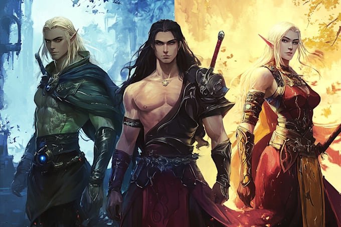 L draw dnd character designs, concept art, digital art by Francorown ...