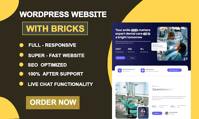 Design a wordpress website with bricks builder by Mdrakib725 | Fiverr