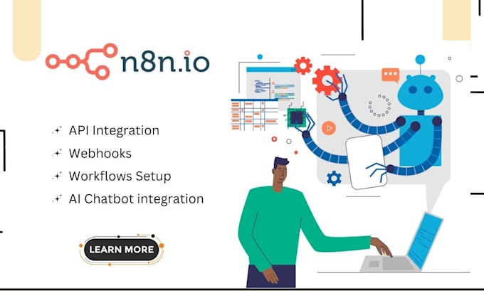 Create automation and workflows using n8n io and api integration by Urban_smit | Fiverr
