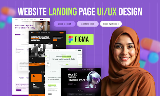 Design a responsive uiux landing page design in figma by Iritrajaman | Fiverr