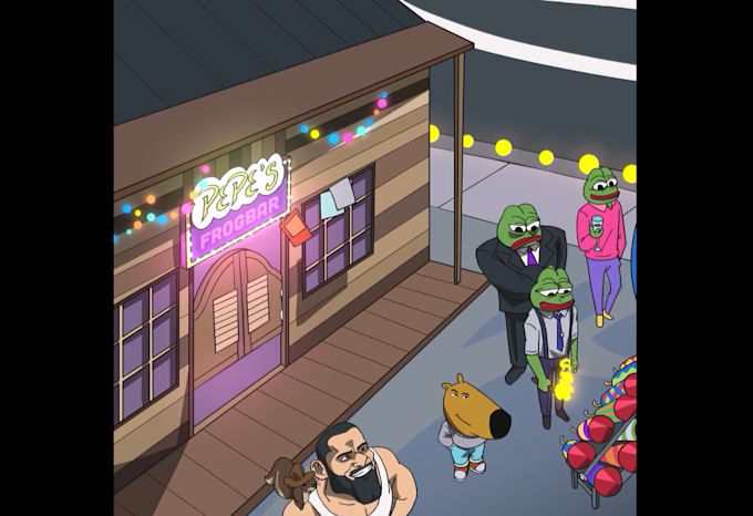 Create 2d memecoin animation, memecoin video, meme animation, memecoin ...