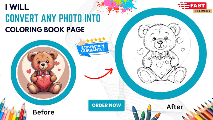 Convert any photo into coloring book page by Insath2000 | Fiverr