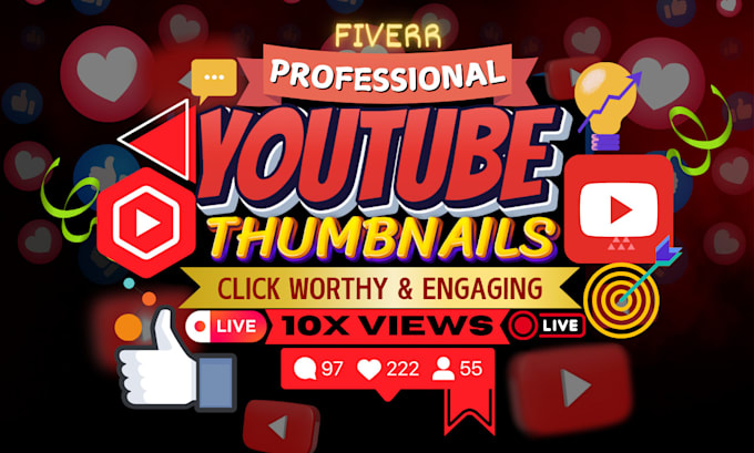 Design eye catching youtube thumbnails by Abhisheksh73 | Fiverr