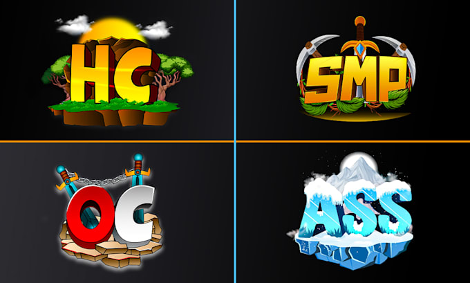 Do minecraft icon, minecraft server logo by Sim512 | Fiverr