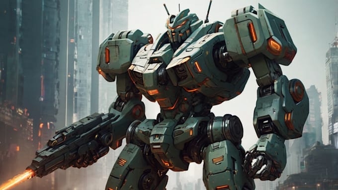 Create custom mecha illustration art in my style by Destinccoy | Fiverr