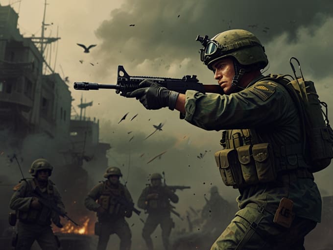 Draw military themed illustrations by Tevorilland | Fiverr