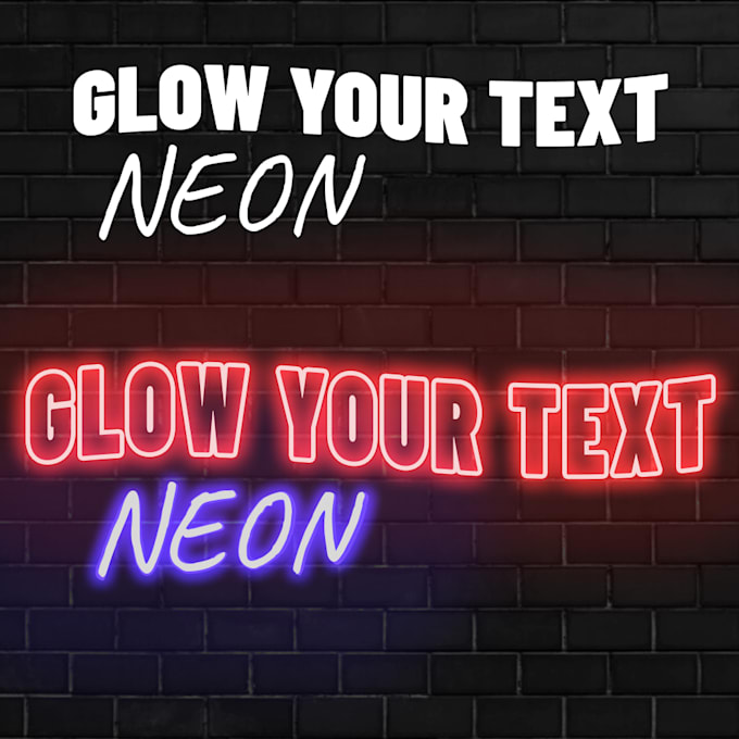 Design custom neon text with acrylic by Kamranteestudio | Fiverr
