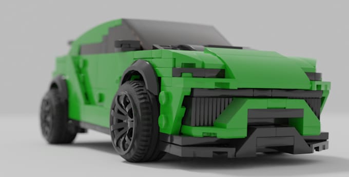 Create 3d car lego model, moc design with manual instruction for lego ...