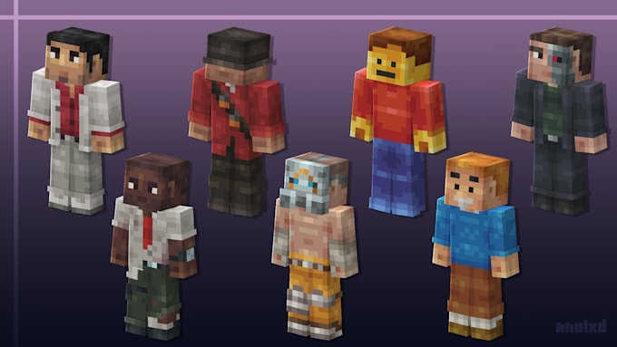 Do unique minecraft style skin for you by Anolxd | Fiverr