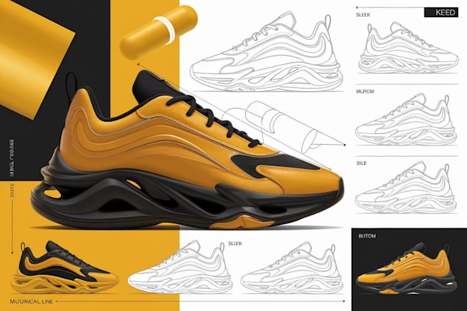 Design factory ready and high quality shoe techpack for sneakers heels ...