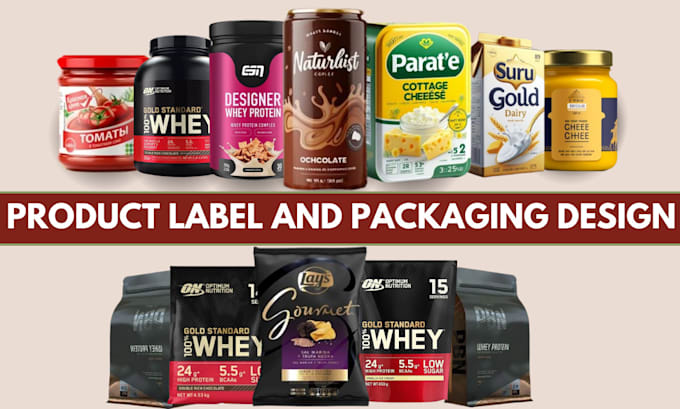 Do modern food product label packaging design can bag pouch jar box ...