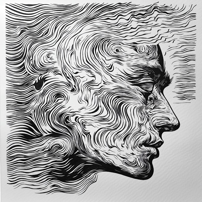 Draw a line illustration, a linocut or an engraving by Toaggoe | Fiverr