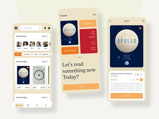 Develop ebook reader app, novel reader app, audio ebook app, ai reader app by Racctech | Fiverr