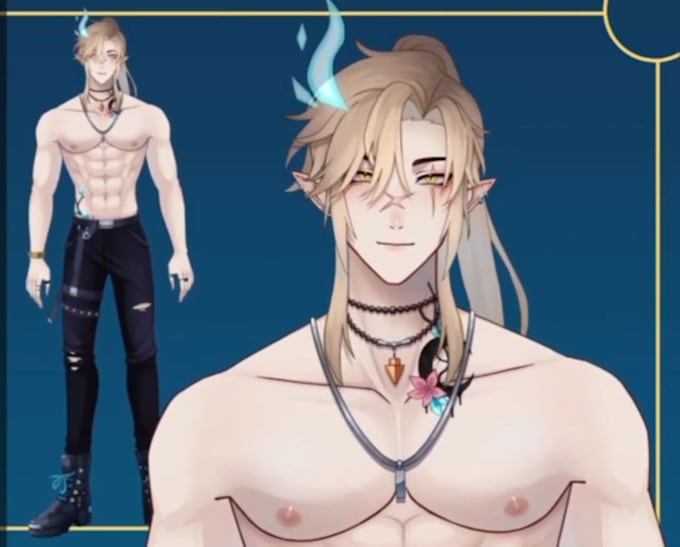 Draw and rig custom live2d vtuber model, 2d vtuber model, live2d vtuber ...