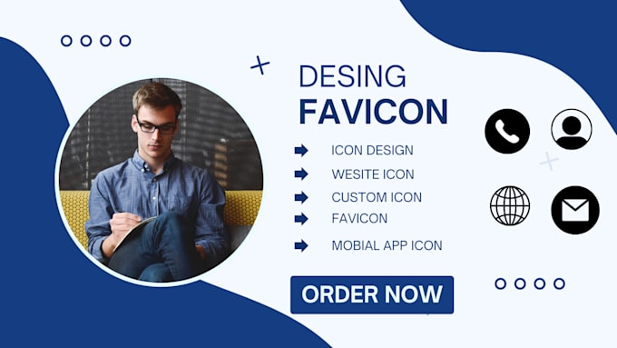 Design a custom favicon for your website by Khyberart | Fiverr