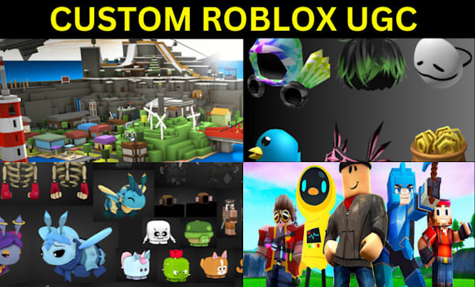 Custom 3d roblox game model, roblox ugc item, accessories, hair and ...