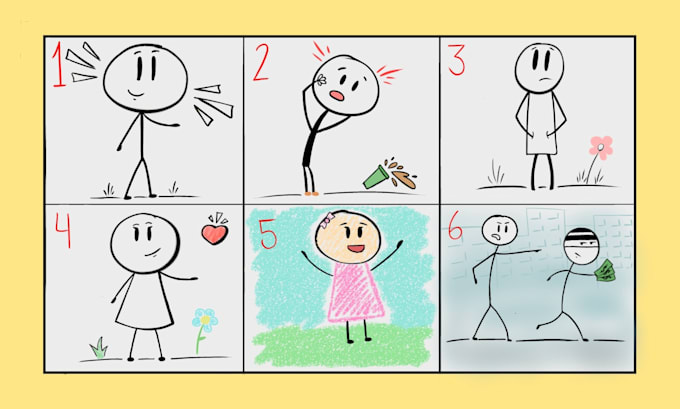 Original stickman digital drawing by Paula_marqueza | Fiverr