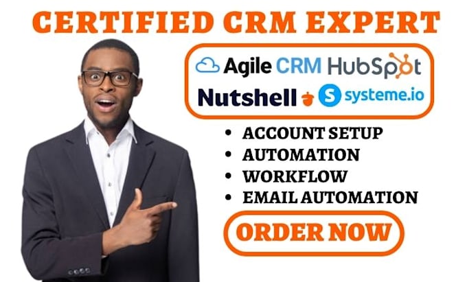 Setup agile crm nutshell crm bitrix24 monday crm salesforce hubspot automation by Ken ...