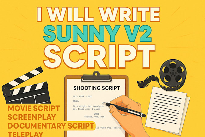 Write sunny v2 script youtube video movie script screenplay documentary script by Thescript_shed ...