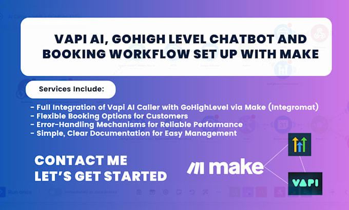 Integrate vapi ai with gohighlevel, make integromat, vapi, ai cold calling by Davidemanuel464 ...