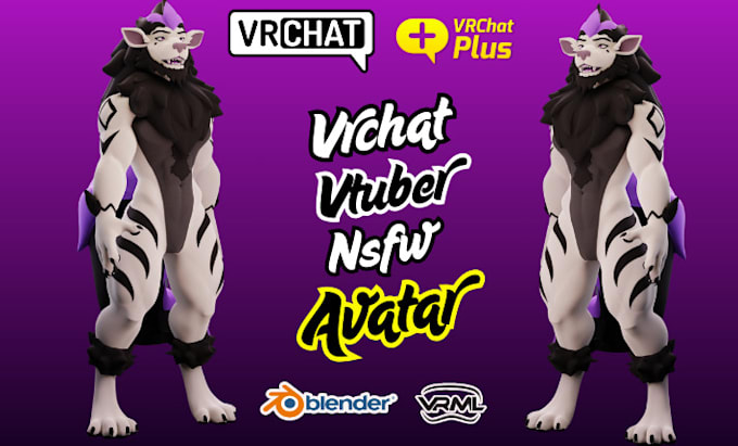 Do custom 3d vrchat avatar, furry model, 3d vtuber model for animaze or vseeface by Abdurwareehz ...