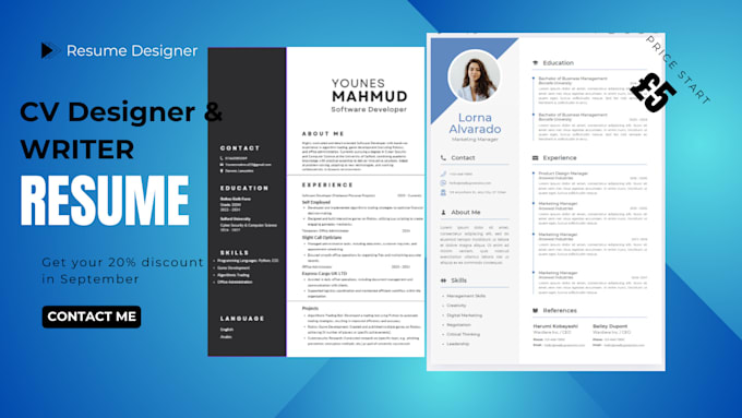 Create a professional eye catching resume by Younesmahmud20 | Fiverr