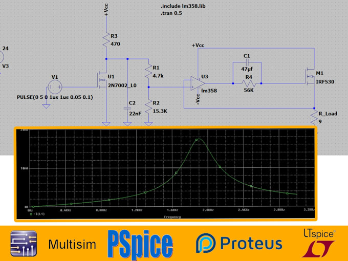 Do electrical circuit design and simulation using ltspice, proteus and multisim by Waleed_engr ...