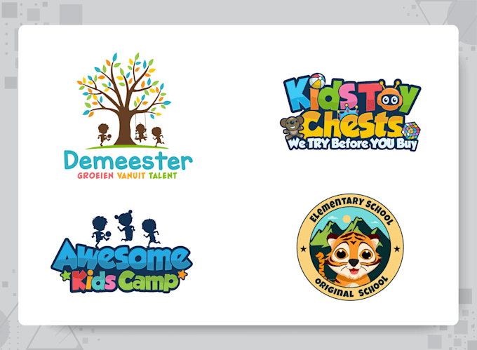 Design unique modern childcare, education, kids and children logo by ...